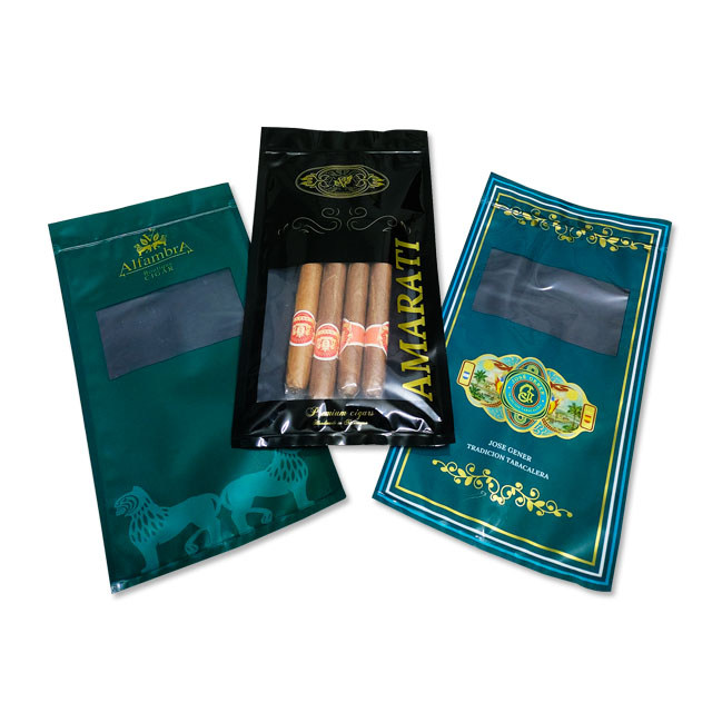Custom 135 x 235 mm 5 cigars fresh pack sampler Cigar Humidor Bags HP ...